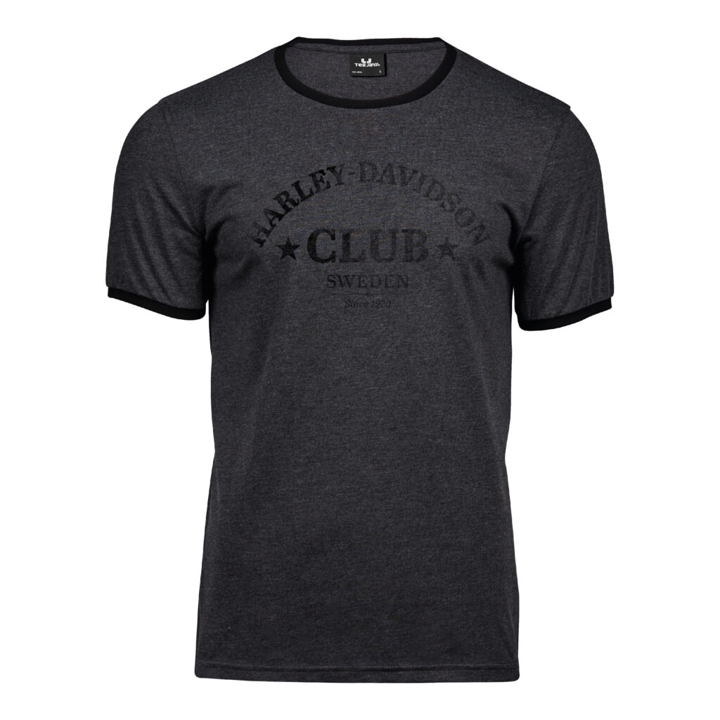 T-shirt svartmelerad, herr - Harley-Davidson Club Sweden